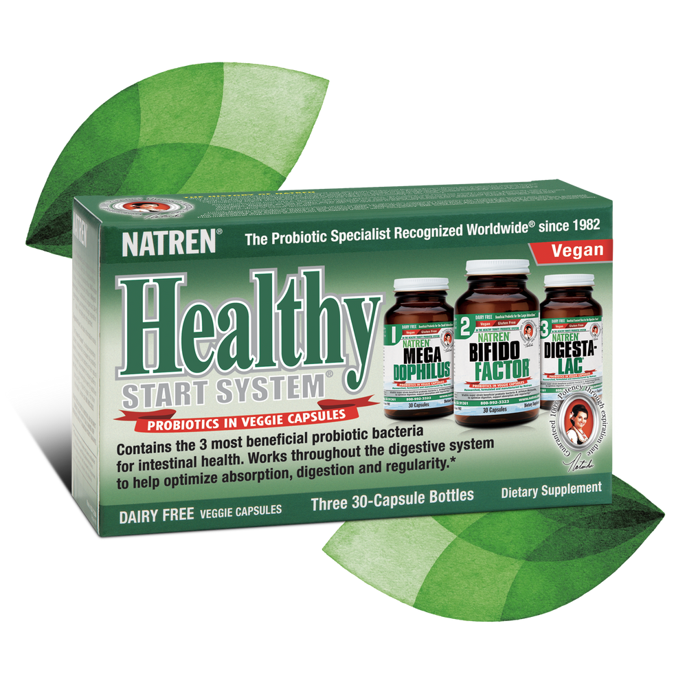 Natren Healthy Start System, Probiotic Capsules, 3 Step System, Vegan