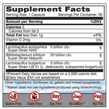 Natren Healthy Trinity, Multi-Probiotic Capsules, Vegan