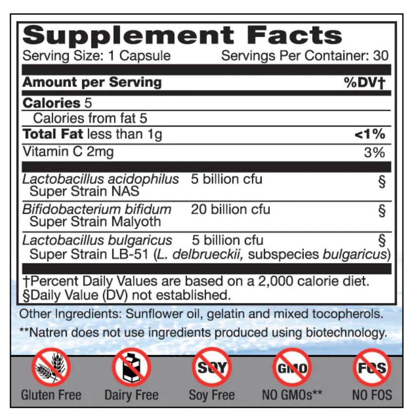 Natren Healthy Trinity, Multi-Probiotic Capsules, Vegan