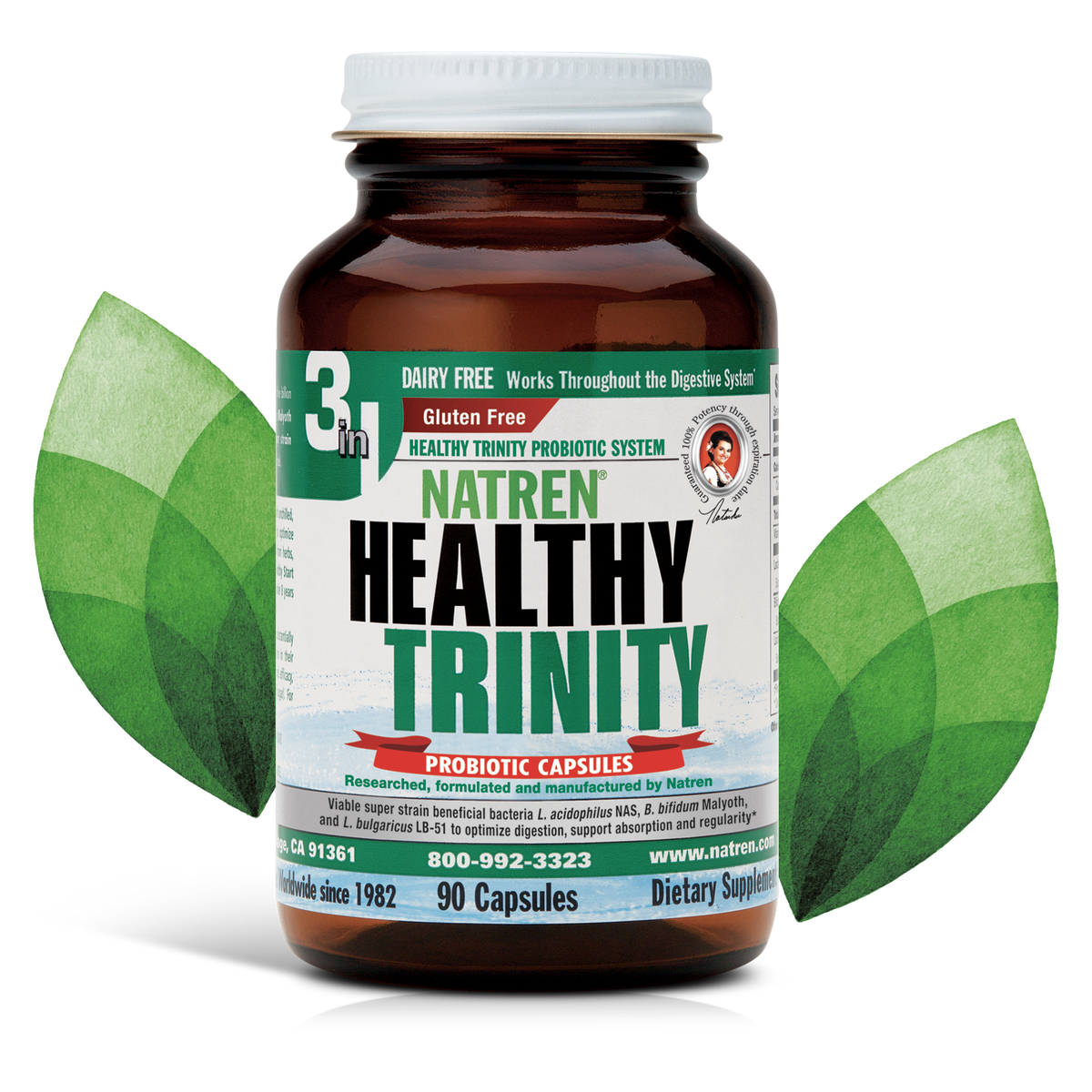 Natren Healthy Trinity, Multi-Probiotic Capsules, Vegan