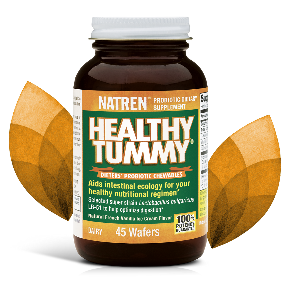 Natren Healthy Tummy, Chewable Probiotic Wafers Support Digestion