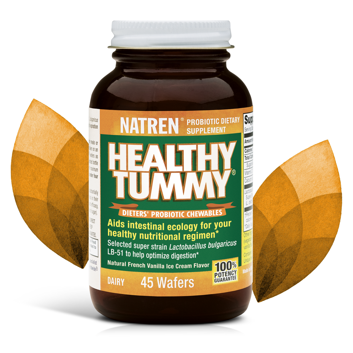 Natren Healthy Tummy, Chewable Probiotic Wafers Support Digestion