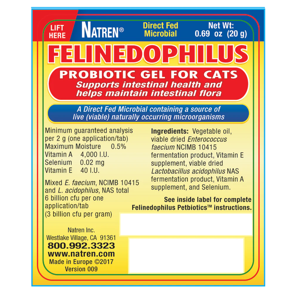 Natren Felinedophilus, Probiotics For Cats, Supports Intestinal Health