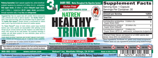 Natren Healthy Trinity, Multi-Probiotic Capsules, Vegan